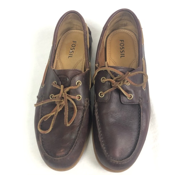 Fossil | Shoes | Fossil Delaney Leather Boat Shoe Loafer Mens | Poshmark